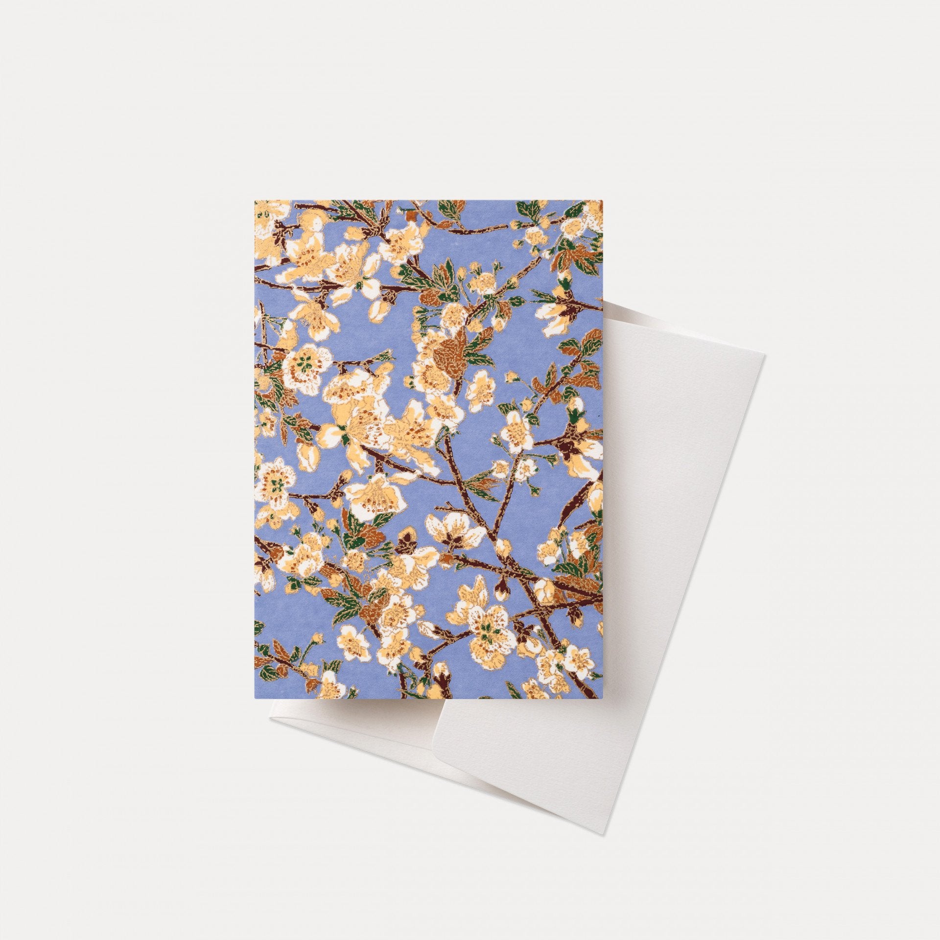 Esmie Greeting Card - Yellow Buds / Blue – Moonflowershops