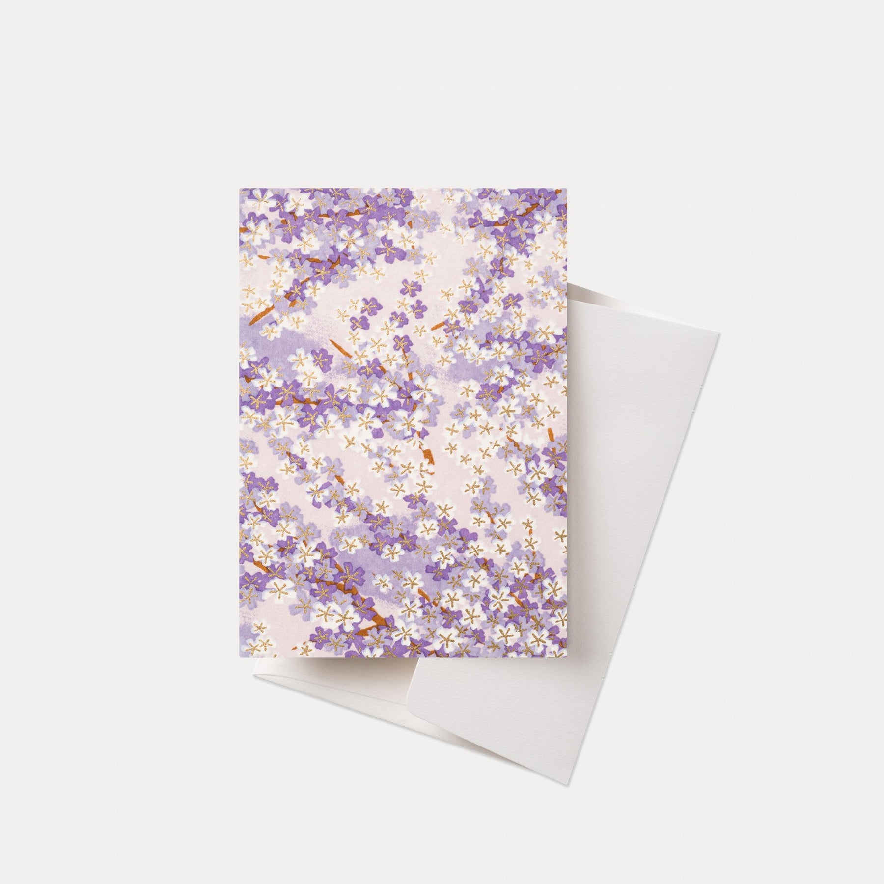 Esmie Greeting Card - White Purple Blossom / Lilac – Moonflowershops